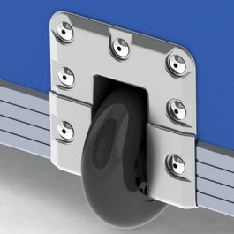 3" Recessed Corner Castor W8075 | Castors/Wheels | Flightcase Fittings